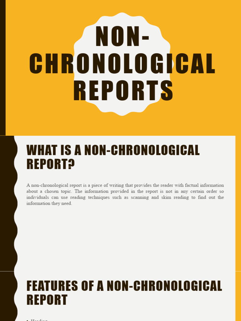 Non-Chronological Report Guide | PDF | Foreign Language Studies