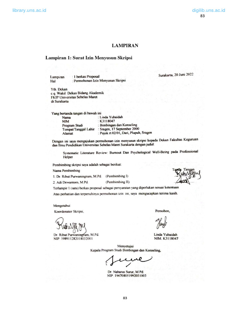 Lampiran Skripsi | PDF