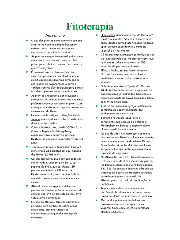 Atividade sobre Plantas Medicinais | PDF | Ciências e Matemática