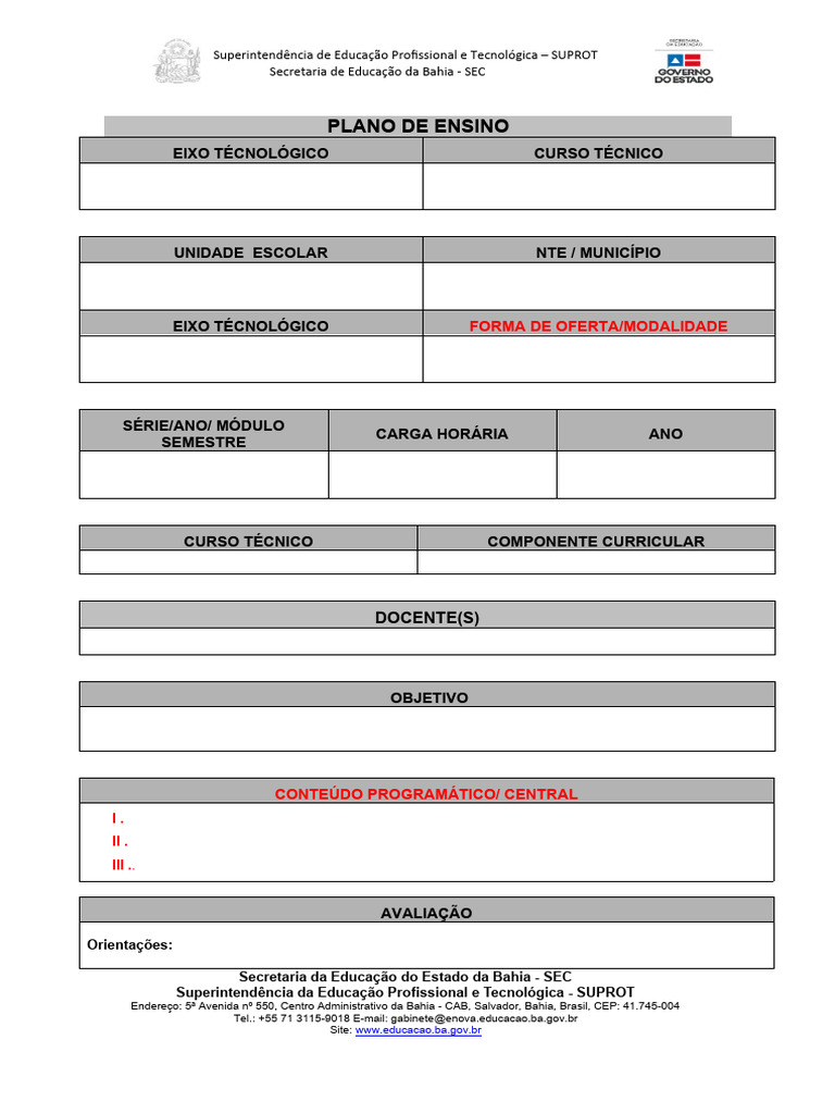 Plano de Ensino - Ept | PDF | Desenvolvimento profissional