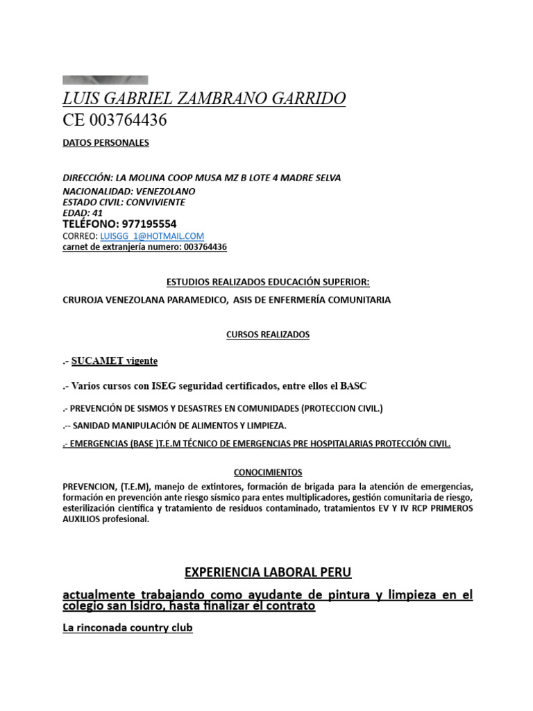 Pequeño Resumen CV 3 | PDF