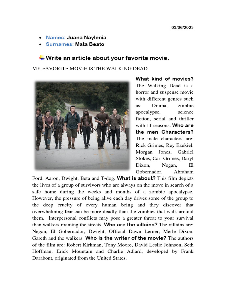 Article Favorite Movie | PDF