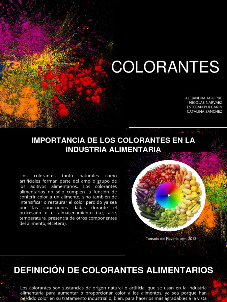 Colorantes Naturales en Alimentos | PDF | Comida y bebida | Alimentos