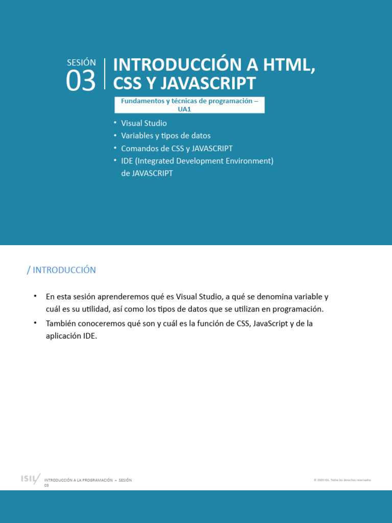 Introducción a la Programación III | PDF | Entorno de desarrollo integrado | HTML