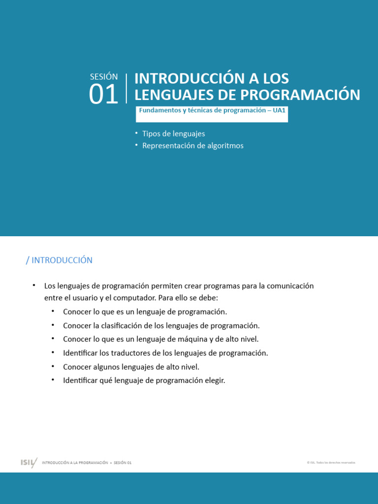 Introducción A La Programación I | PDF | Lenguaje de programación | Programación de computadoras