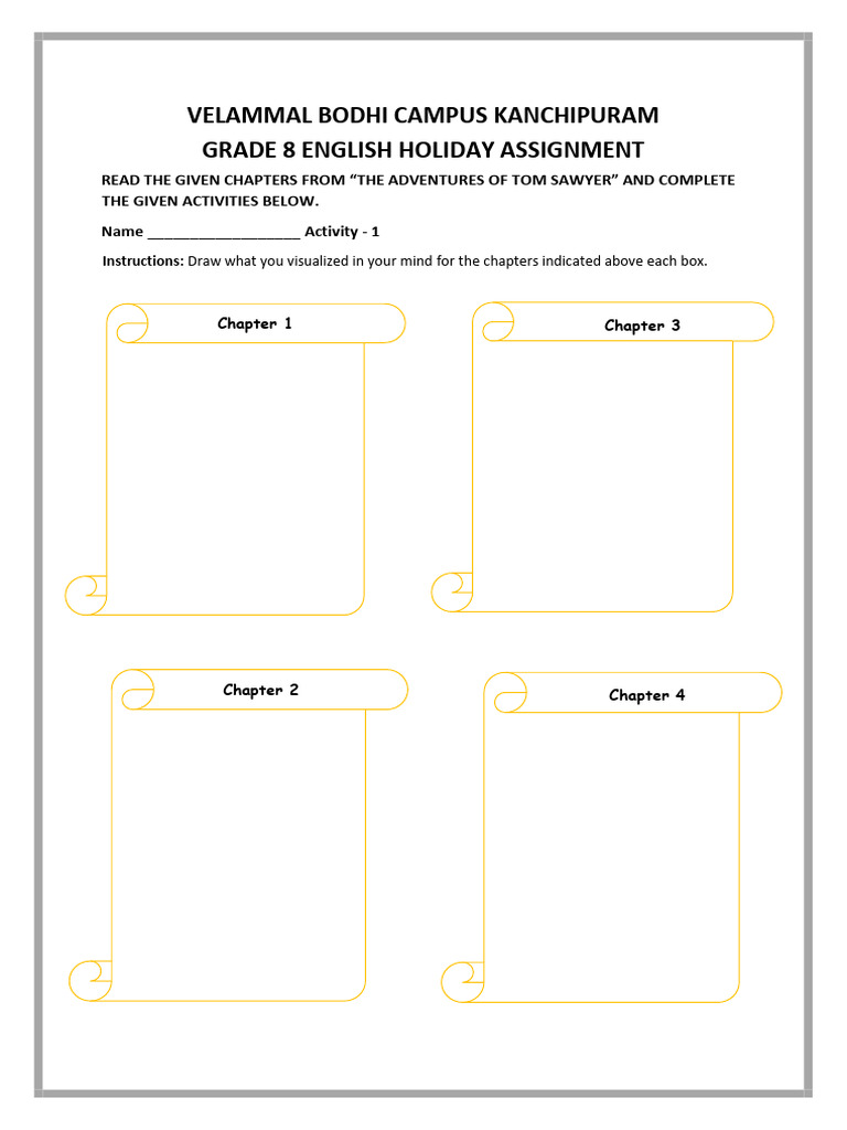 Grade 8 Holiday Assignment | PDF