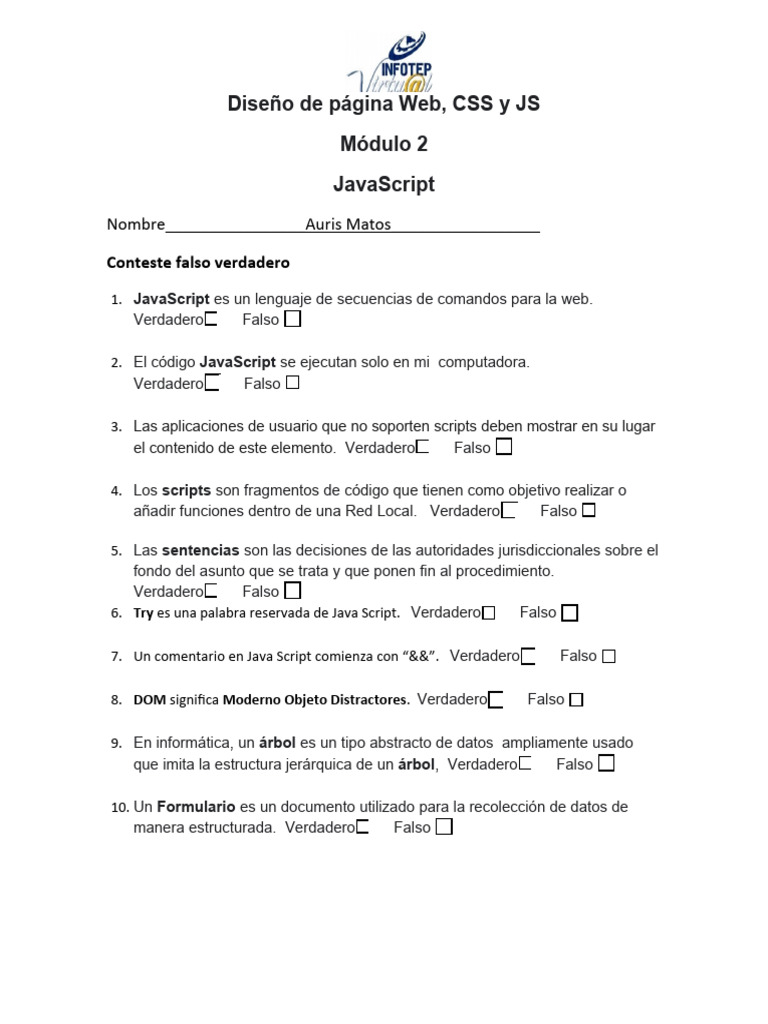 6.13 Examen de JS | PDF