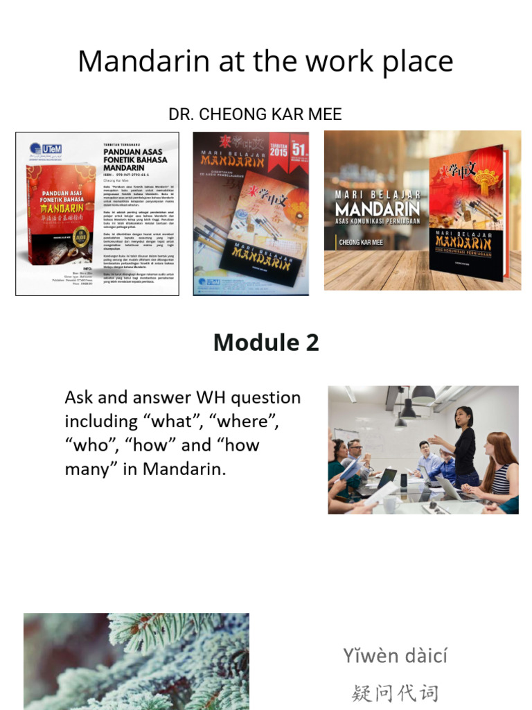 Slide Module 2 Mandarin DR Cheong Kar Mee | PDF | Linguistic Morphology | Syntax