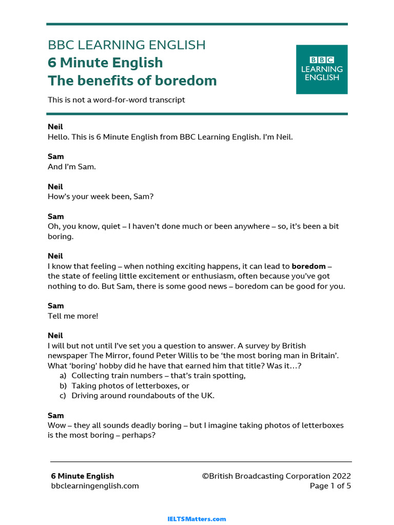 Benefits of Boredom Explained | PDF | Feeling | Metaphysics Of Mind