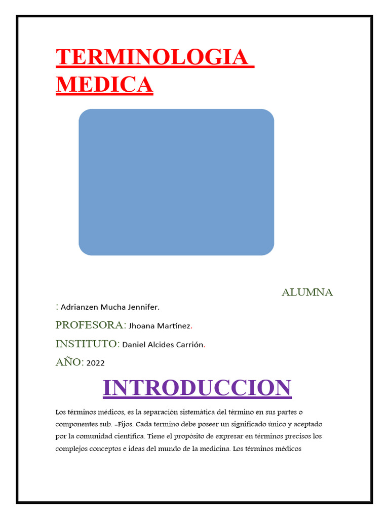 Terminologia Medica | PDF | Especialidades Medicas | Medicina CLINICA