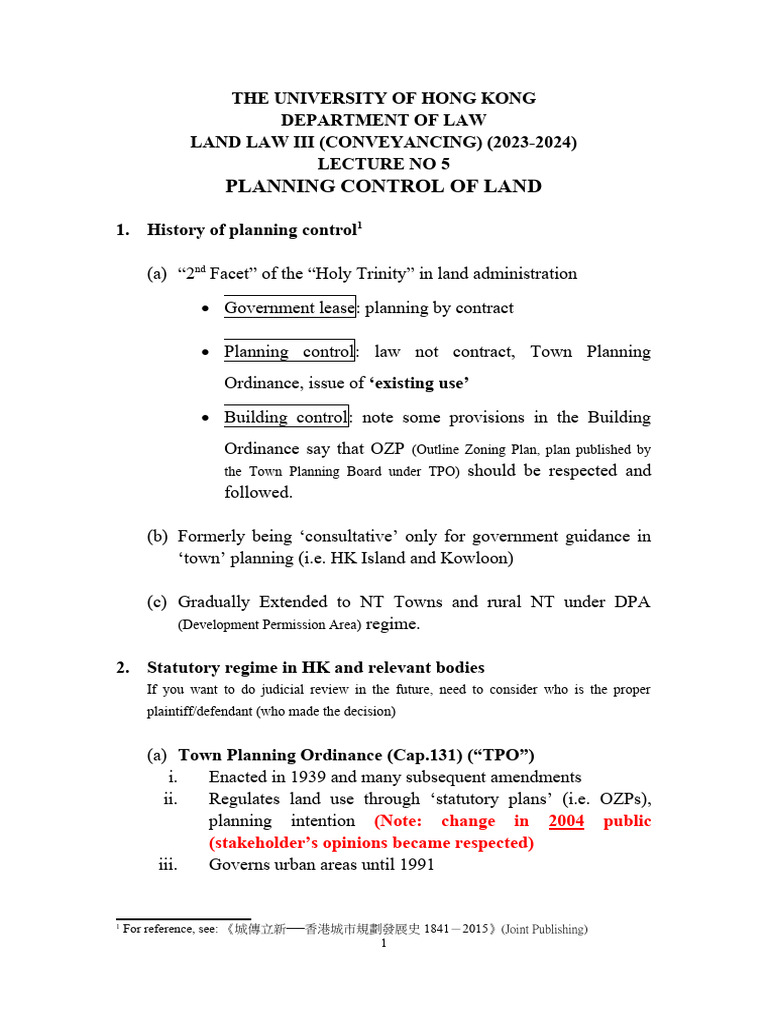 Lecture 5 (Planning Control) | Download Free PDF | Zoning | Justice Lecture 5 (Planning Control) | Download Free PDF | Zoning | Justice