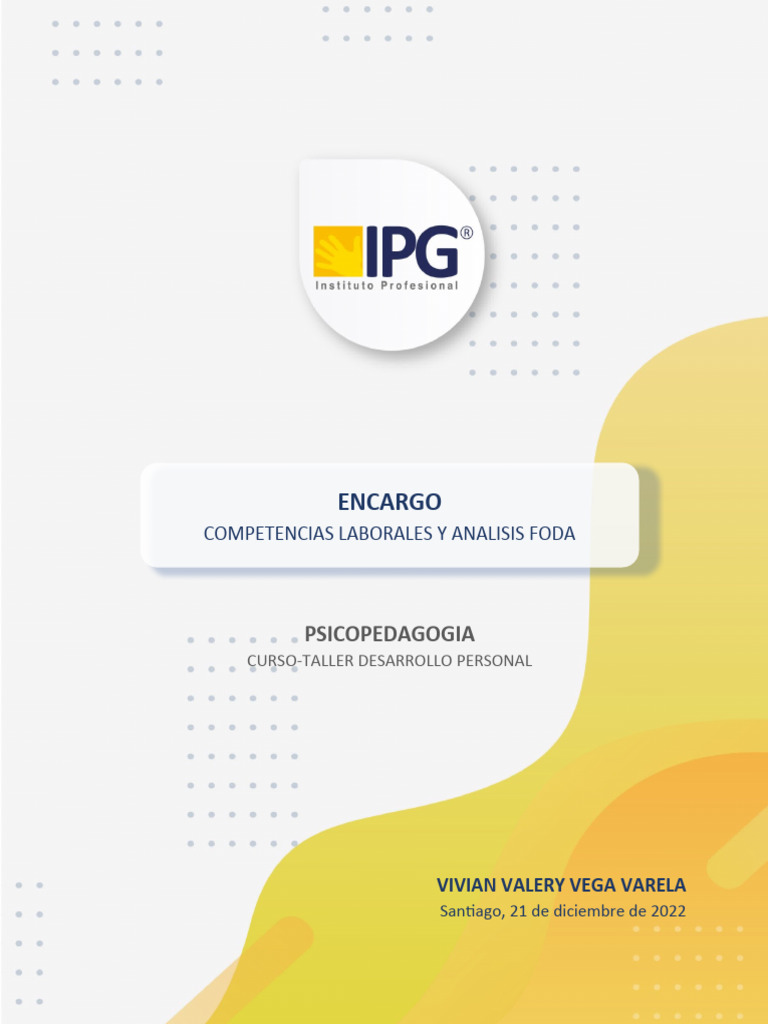 Plantilla de Trabajo Ipg | Descargar gratis PDF | Análisis FODA | Desarrollo personal