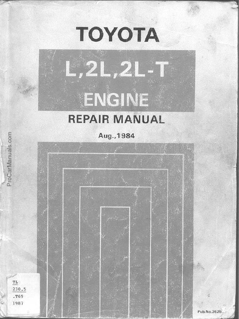 Toyota L 2l 2l T Engine Workshop Service Repair Manual | PDF | Toyota | Hatchbacks