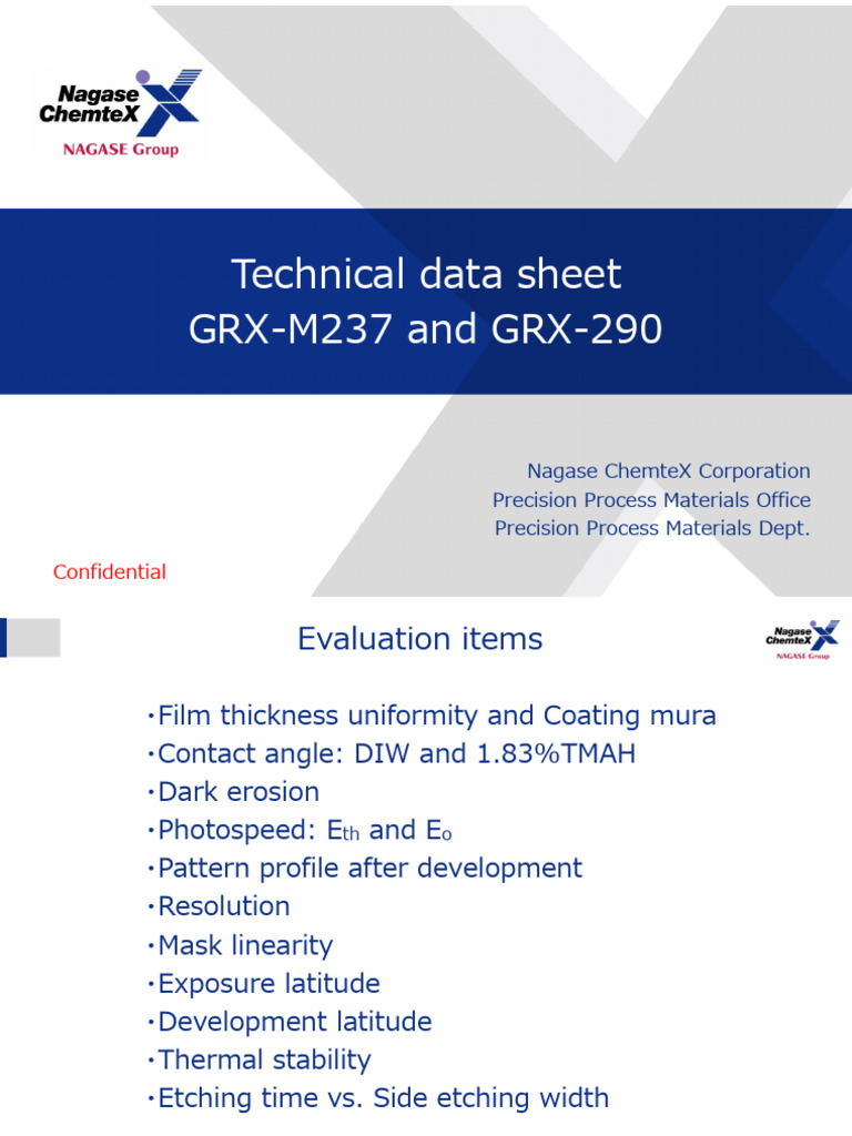 GRX-290 TDS | PDF | Wafer (Electronics) | Physical Sciences