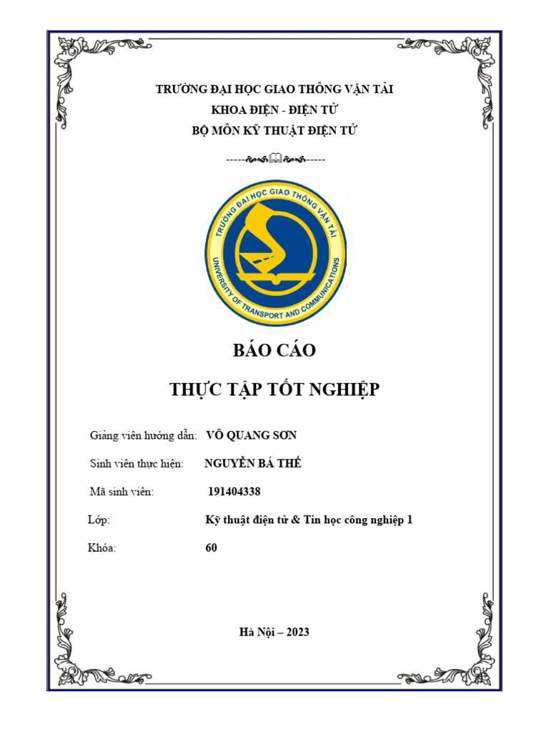 Bao Cao Thuc Tap | PDF