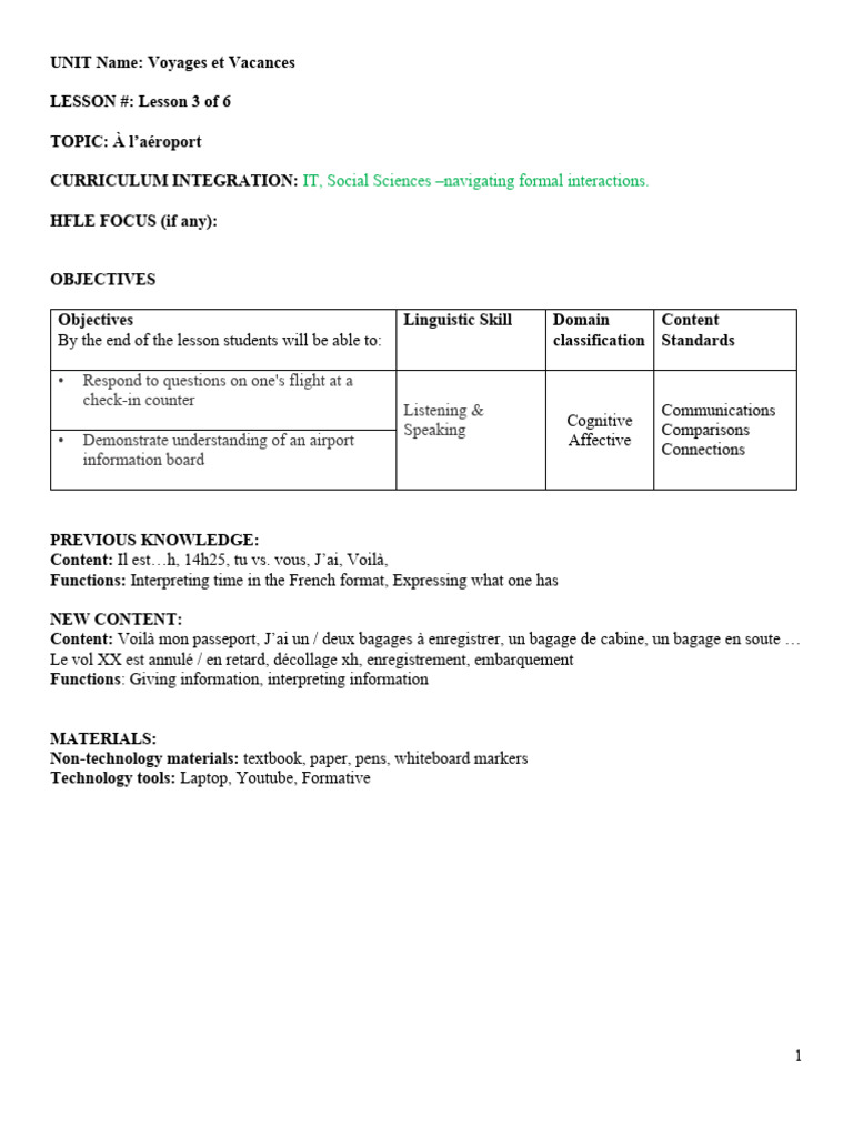 Pap - Lesson Plan 3 | PDF