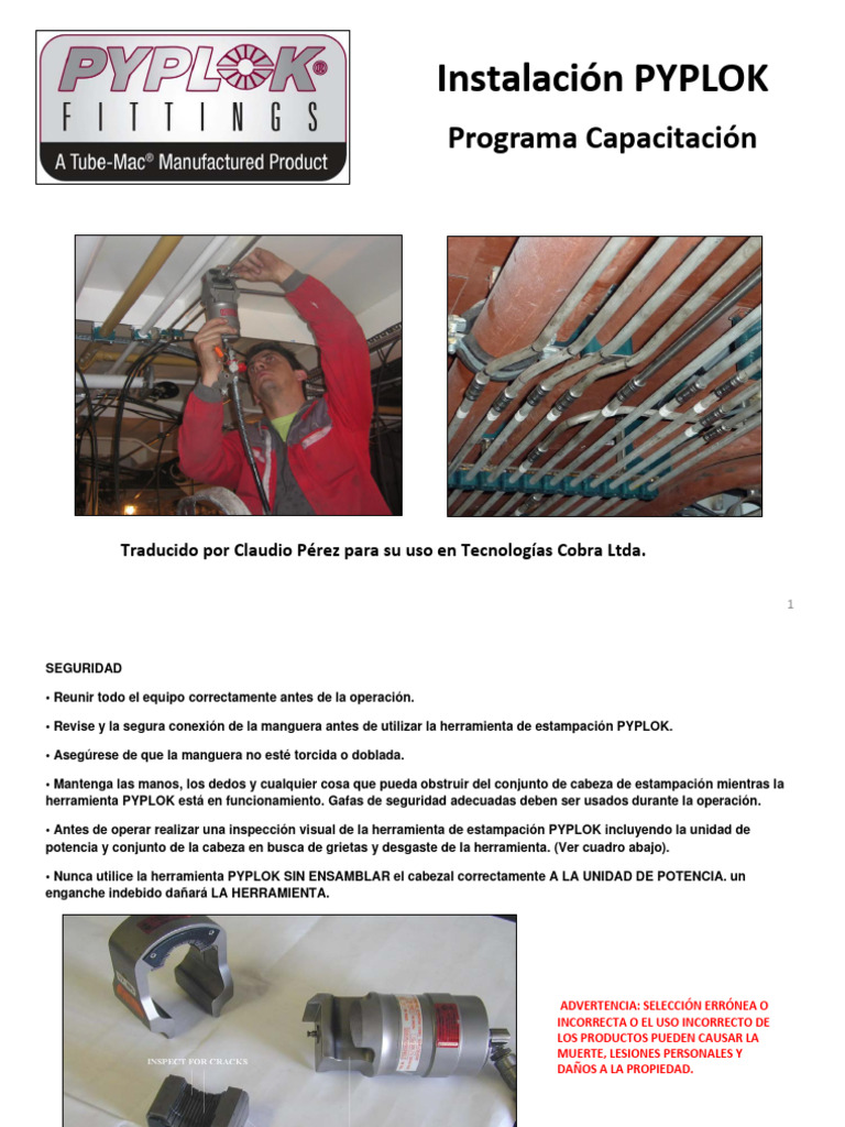 Pyplok Basic Installation Training Manual Rev.2 Dec.2013 | PDF