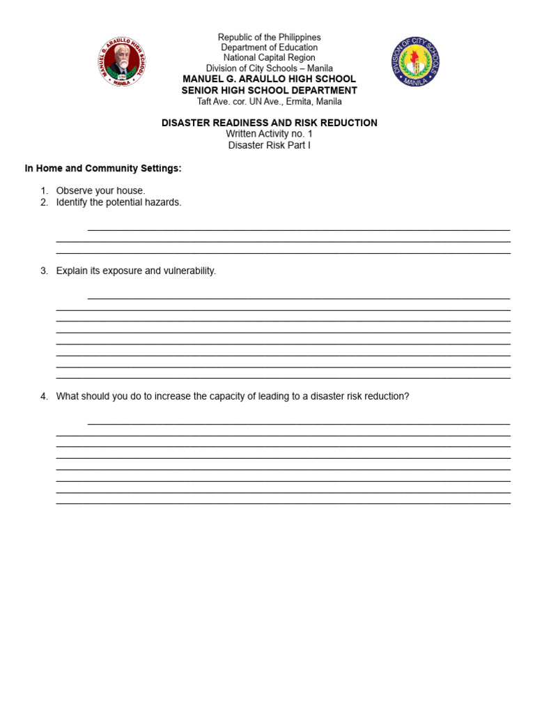 DRRR Written Activity No. 1 | PDF