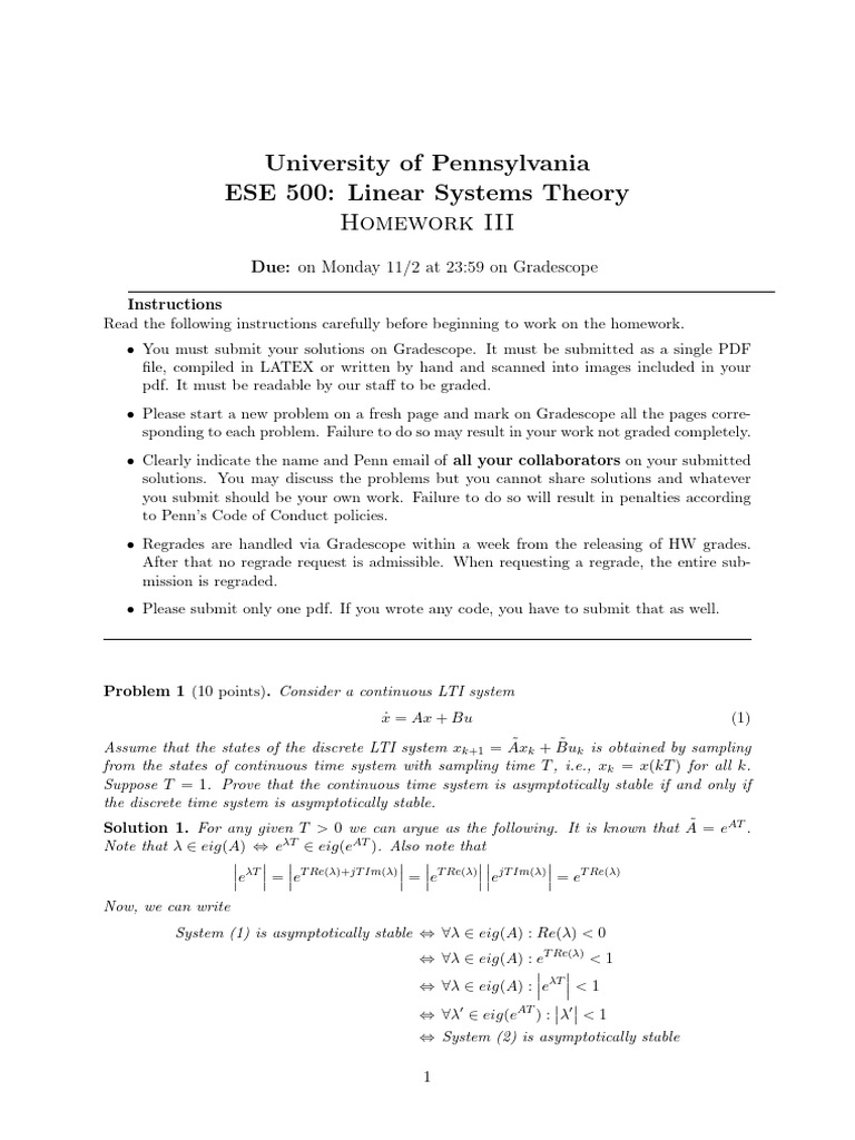 Homework 3 Solutions PDF | PDF | Inequality (Mathematics) | Mathematical Objects