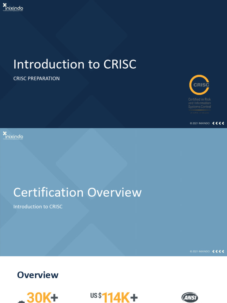 00 - Introduction To CRISC Certification v1.01 | PDF | Risk | Risk ...