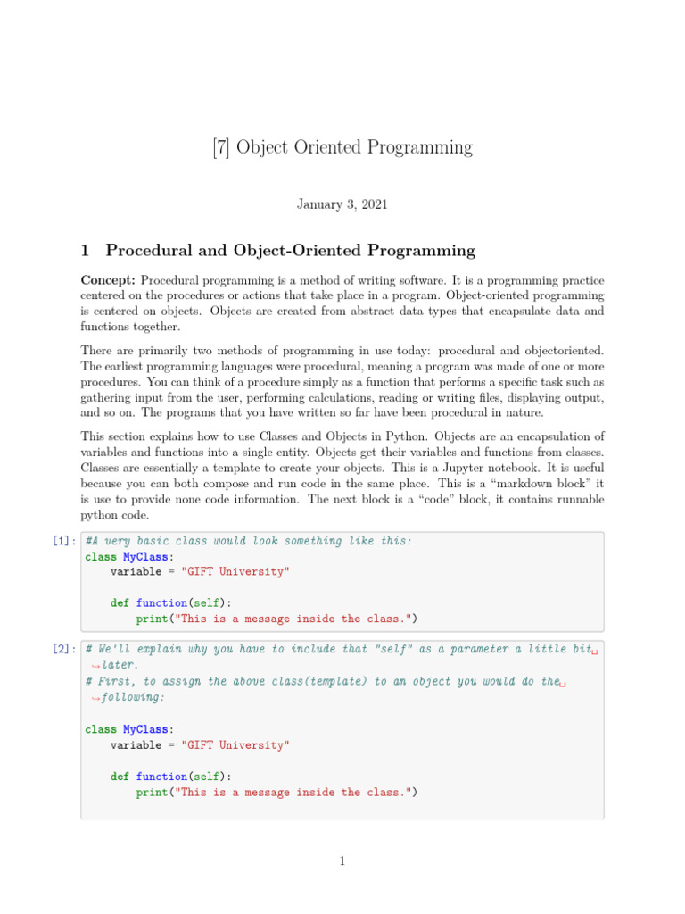 Object Oriented Programming | Download Free PDF | Method (Computer ... Object Oriented Programming | Download Free PDF | Method (Computer ...