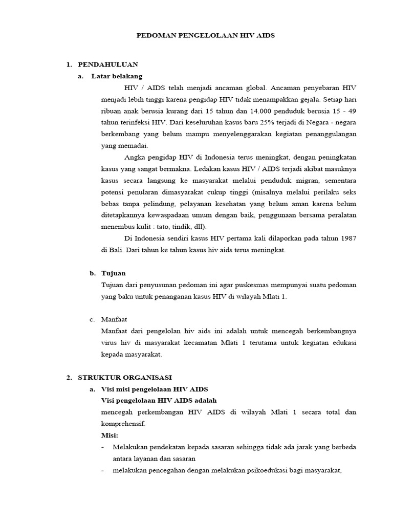 2.pedoman Pengelolaan Hiv Aids | PDF