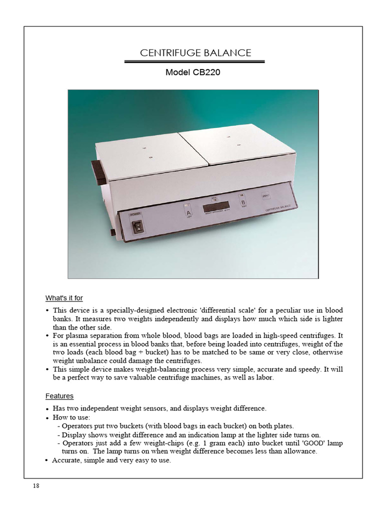Brosur CB 220 | PDF | Weight | Centrifuge