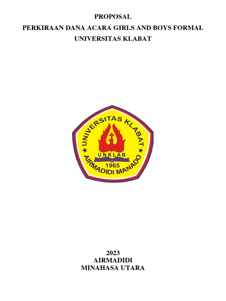 Proposal Acara Boys Formal - Bapak Steven Tumanduk | PDF