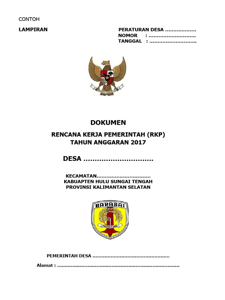 Sistematika Penyusunan RKP Desa | PDF