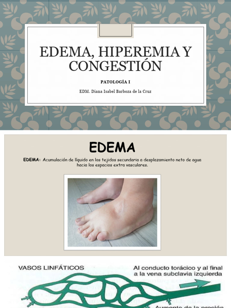 Hiperemia, Edema y Congestión Patológica | PDF