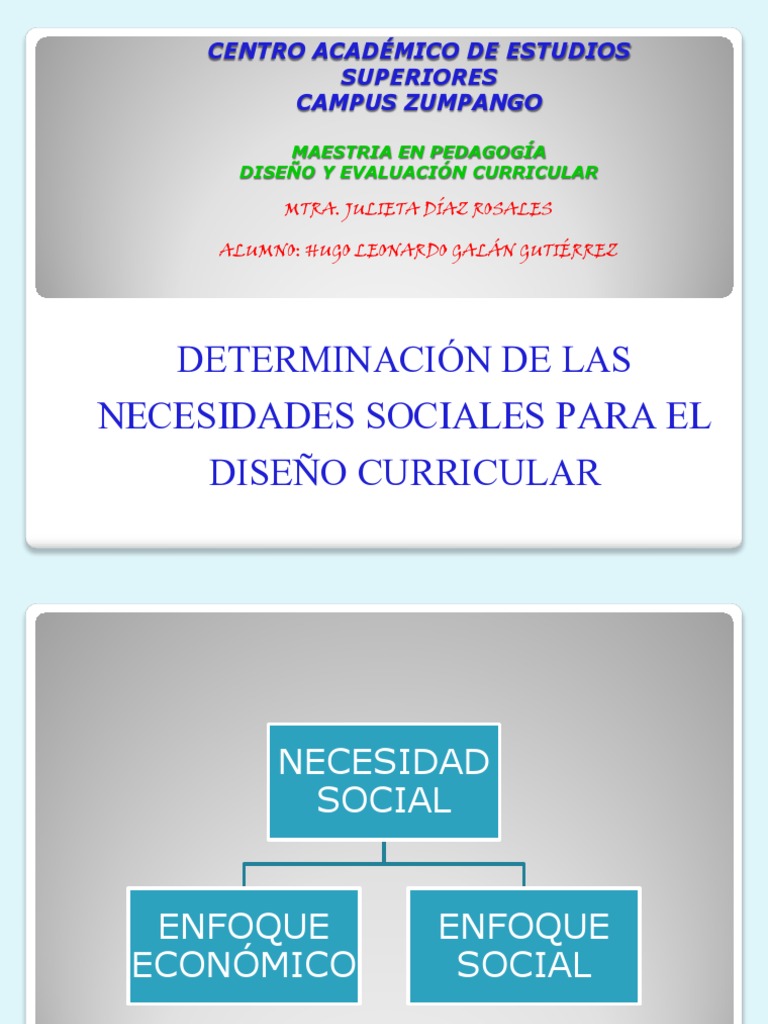 Necesidades Sociales | PDF | Sociedad | Plan de estudios