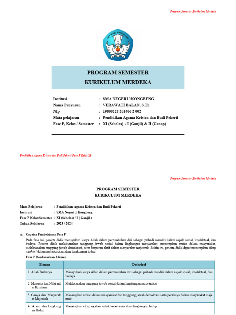 Prosem Kumer Kelas Xi | PDF | Karier & Perkembangan