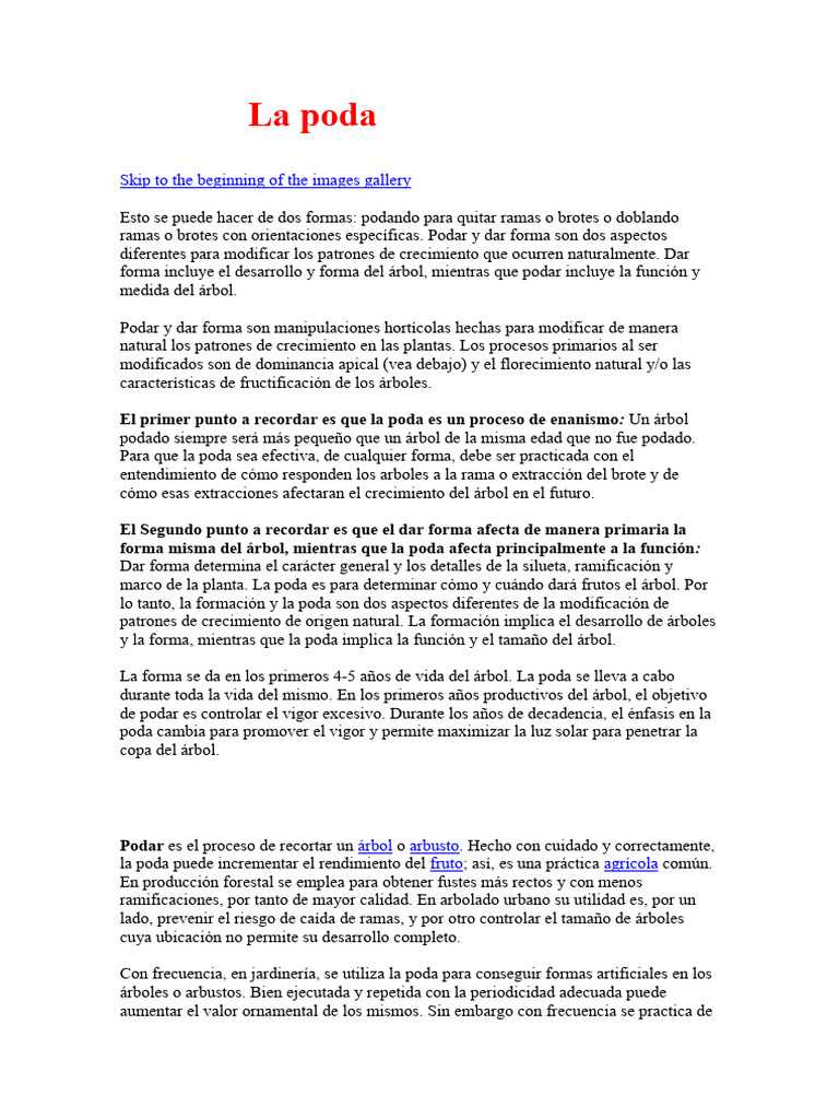 La Poda | PDF | Poda | Botánica