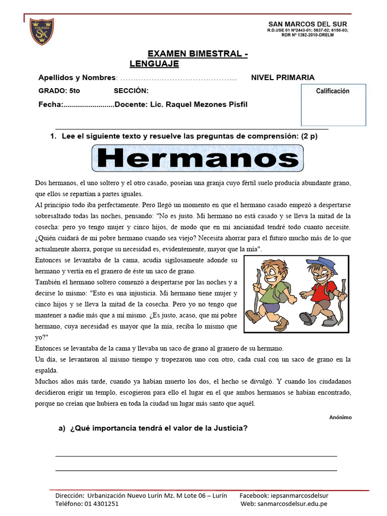 Ex. Iii Bim Leng. Ortogr. R. V 5 - 6 | PDF