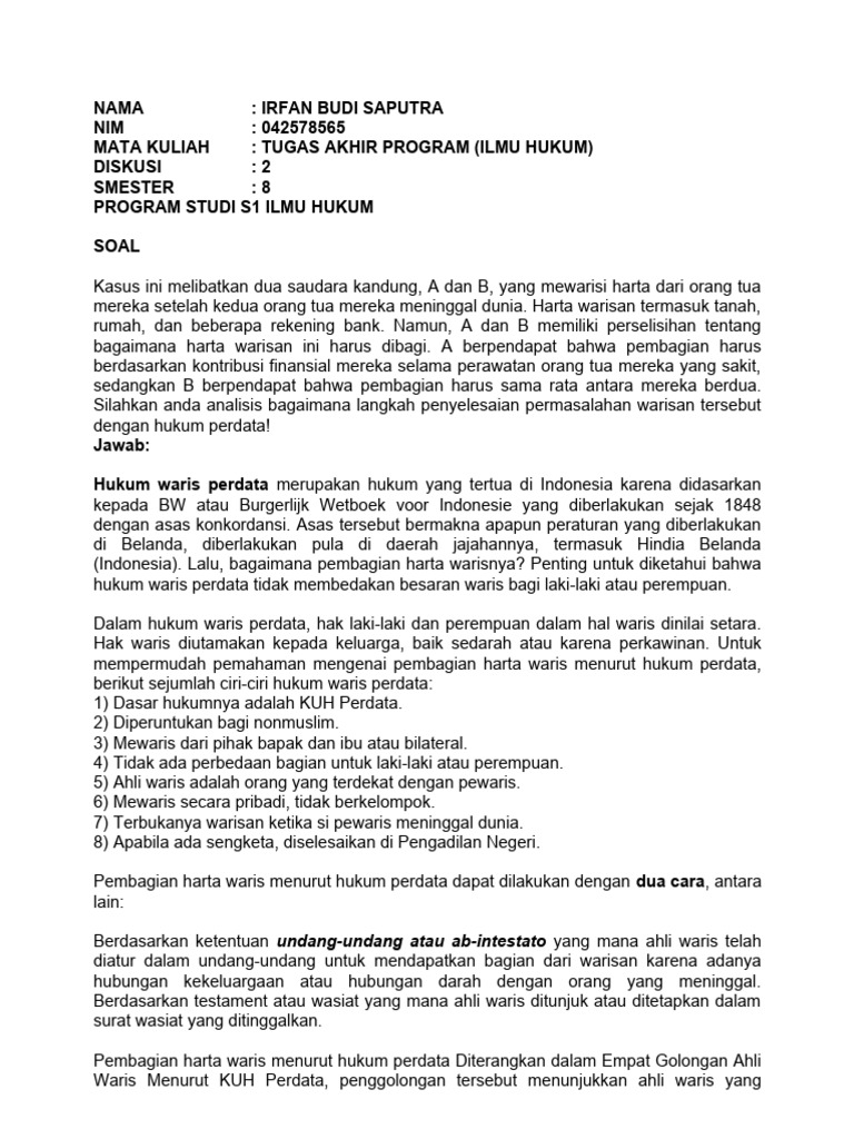 Diskusi 2 Tap | PDF | Ilmu Sosial | Hukum