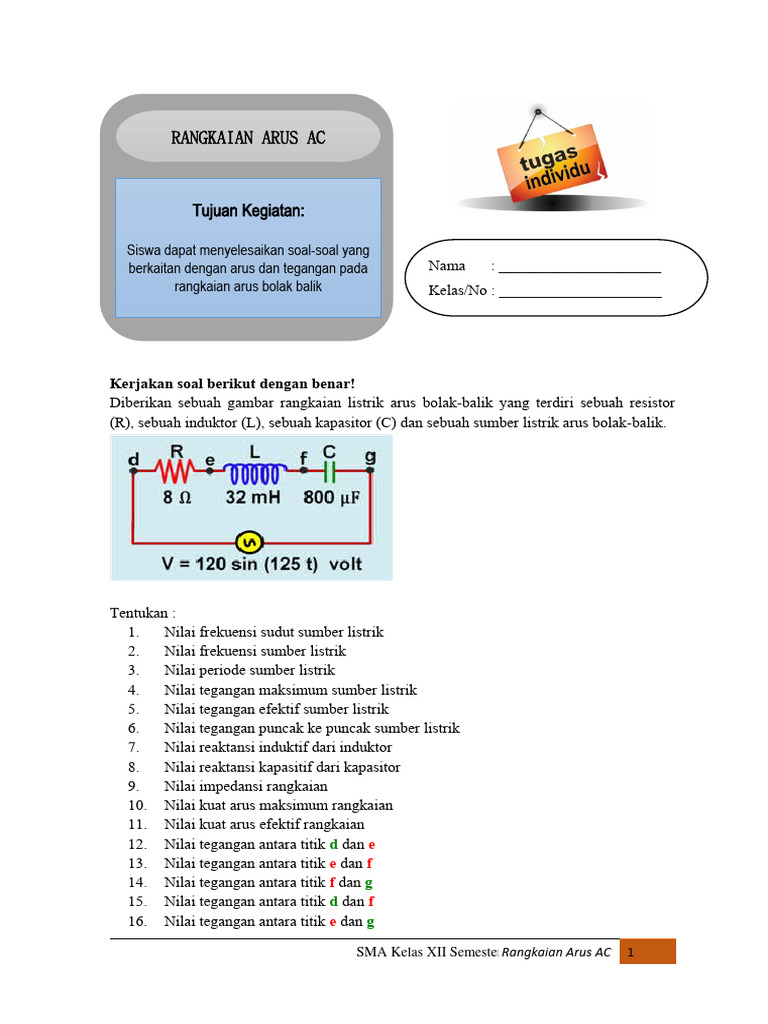 Tugas Rangkaian RLC | PDF