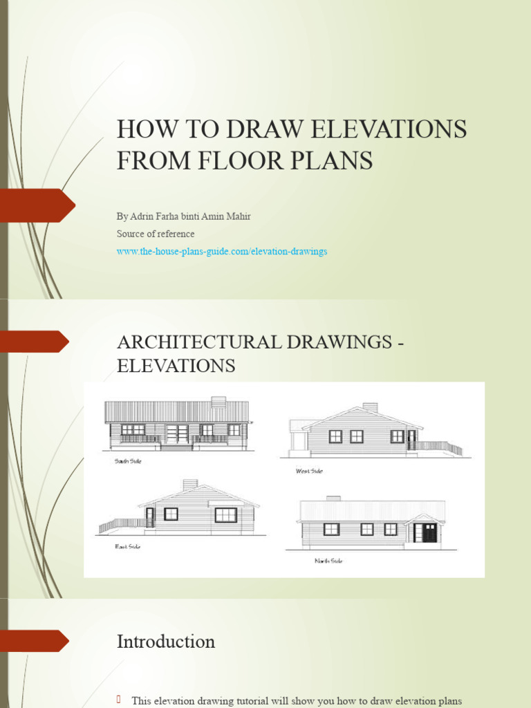 How To Draw Elevations From Floor Plans | PDF