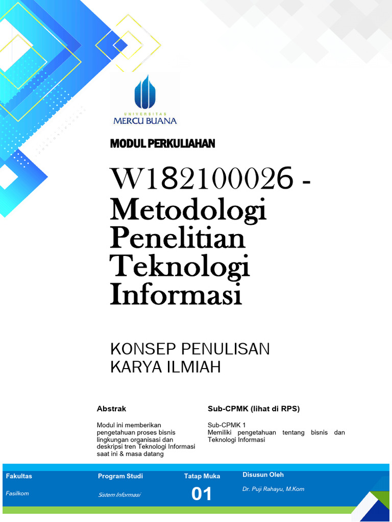 Modul Materi Mpti P-1 - Konsep Penulisan Ilmiah | PDF | Sains & Matematika