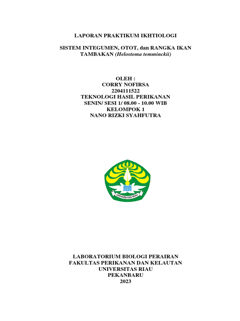 Laprak 3 Ikhtiologi | PDF