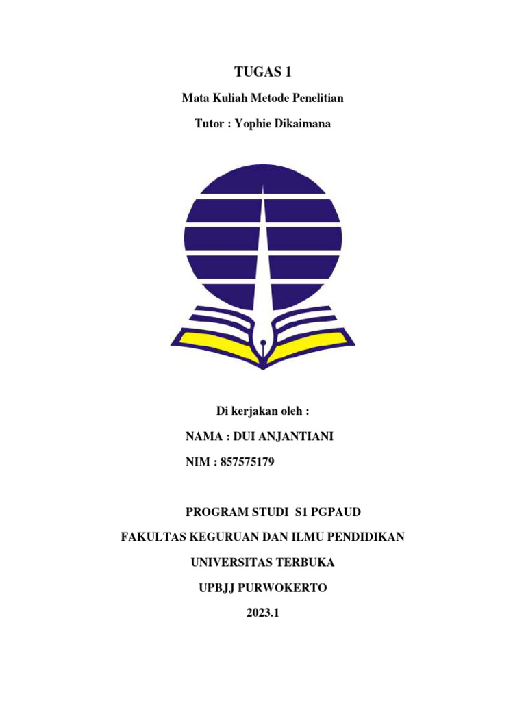 TUGAS 1 Metode Penelitian IDIK4007 | PDF TUGAS 1 Metode Penelitian IDIK4007 | PDF
