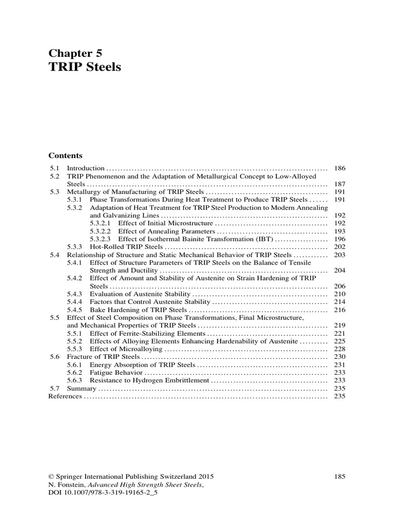 21-2015-Fonstein-TRIP Steels. Advanced High Strength Sheet Steels | PDF