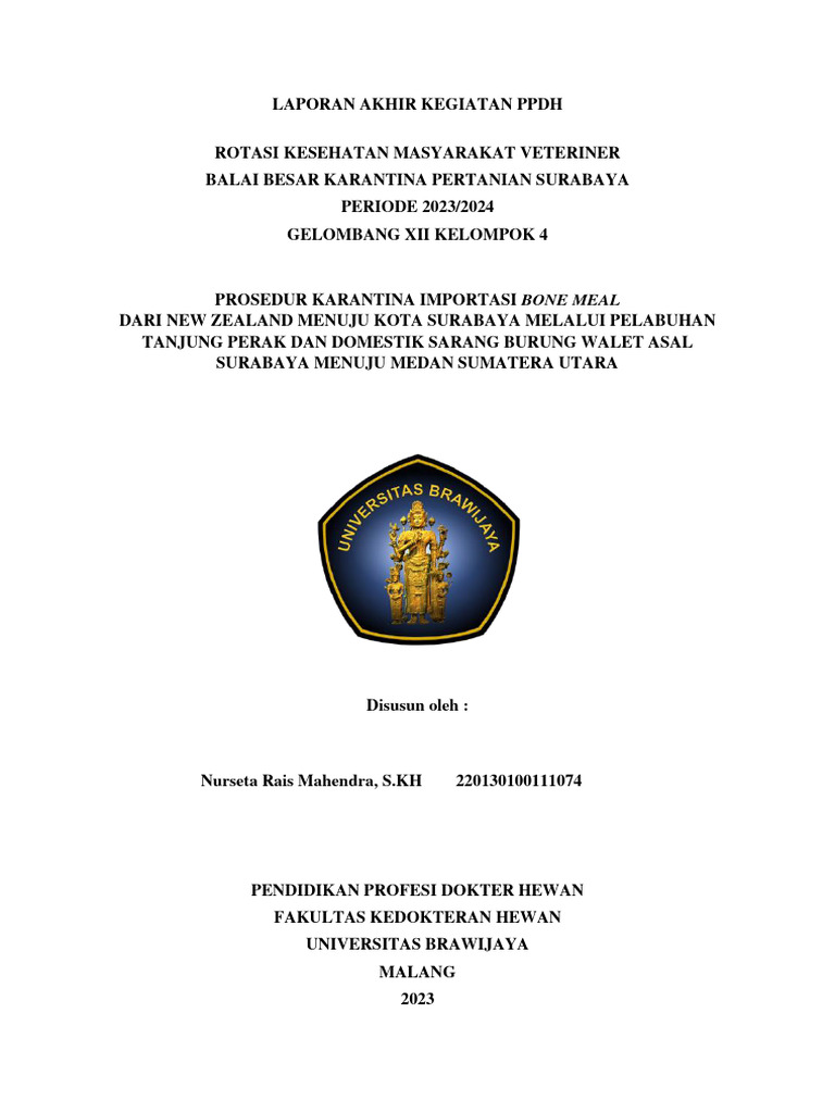 Laporan Karantina | PDF