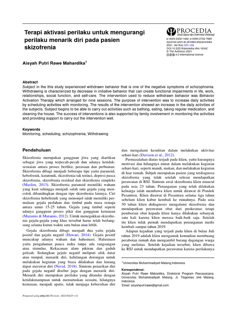 Terapi Aktivasi Perilaku | PDF | Pengembangan Diri