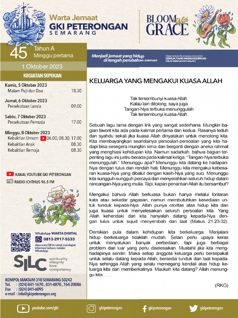 Warta Jemaat GKI Peterongan | PDF | Agama & Spiritualitas