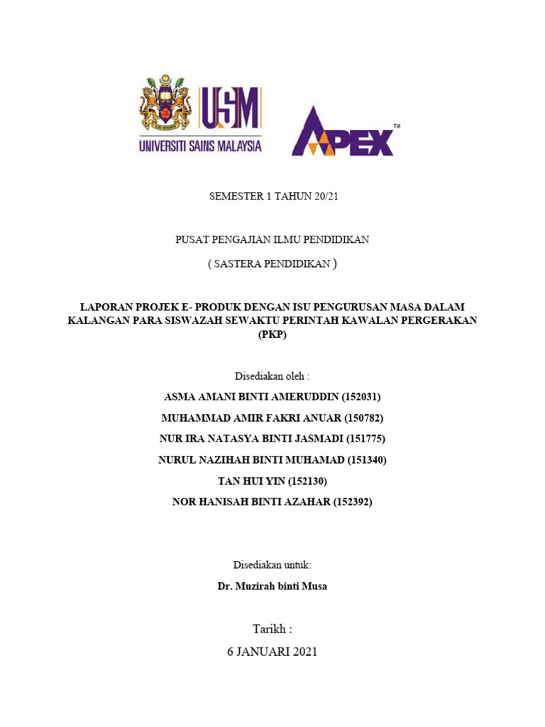 Laporan Projek Pga 102 | PDF