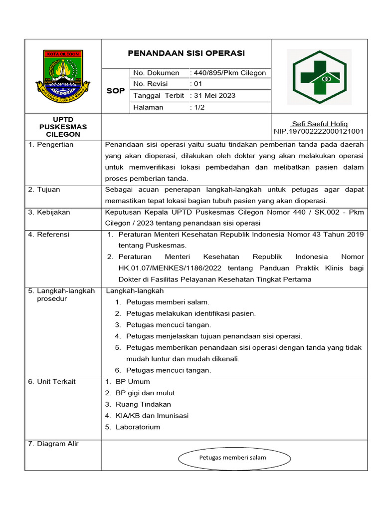Sop Penandaan Sisi Operasi | PDF