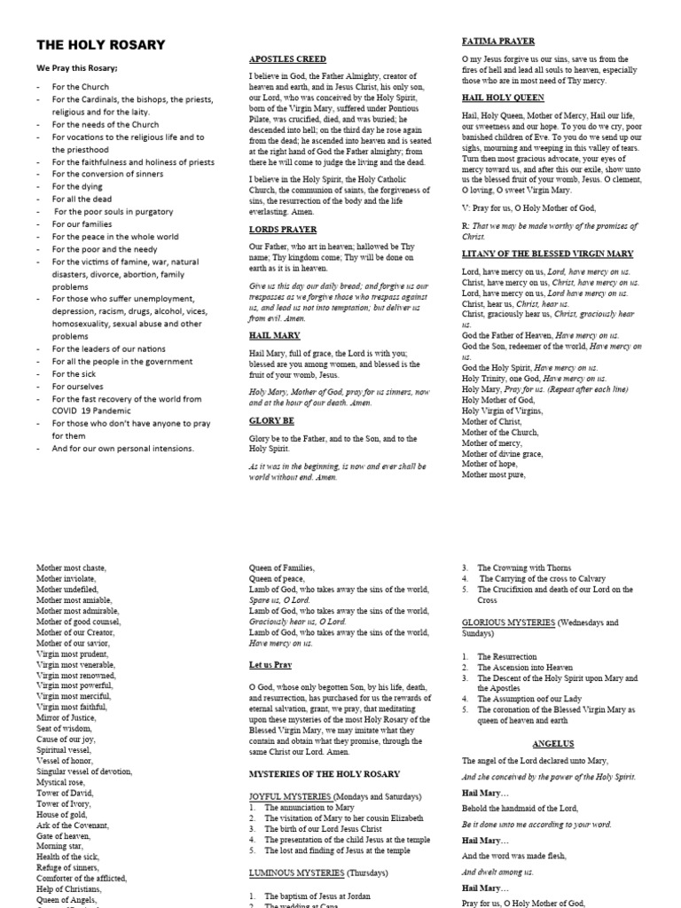 The Holy Rosary | PDF