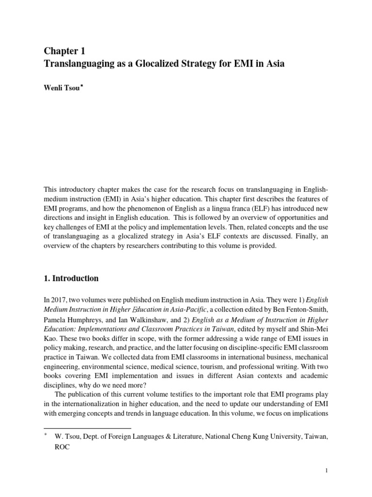 Book Chapter - Translanguaging - 244 | PDF