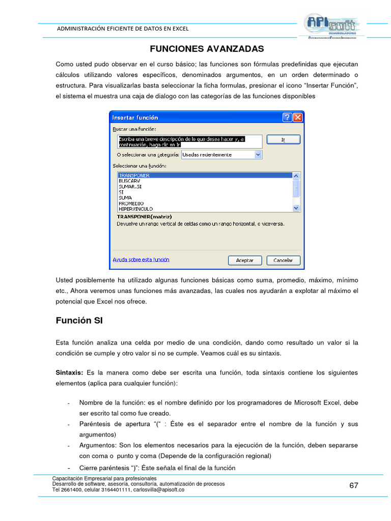 Manual Excel Intermedio Excel | PDF Manual Excel Intermedio Excel | PDF
