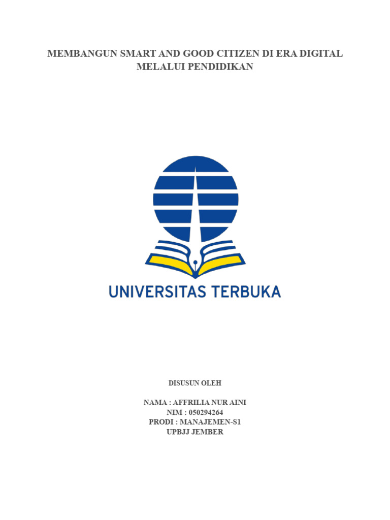 Membangun Smart and Good Citizen Di Era Digital Melalui Pendidikan | PDF Membangun Smart and Good Citizen Di Era Digital Melalui Pendidikan | PDF